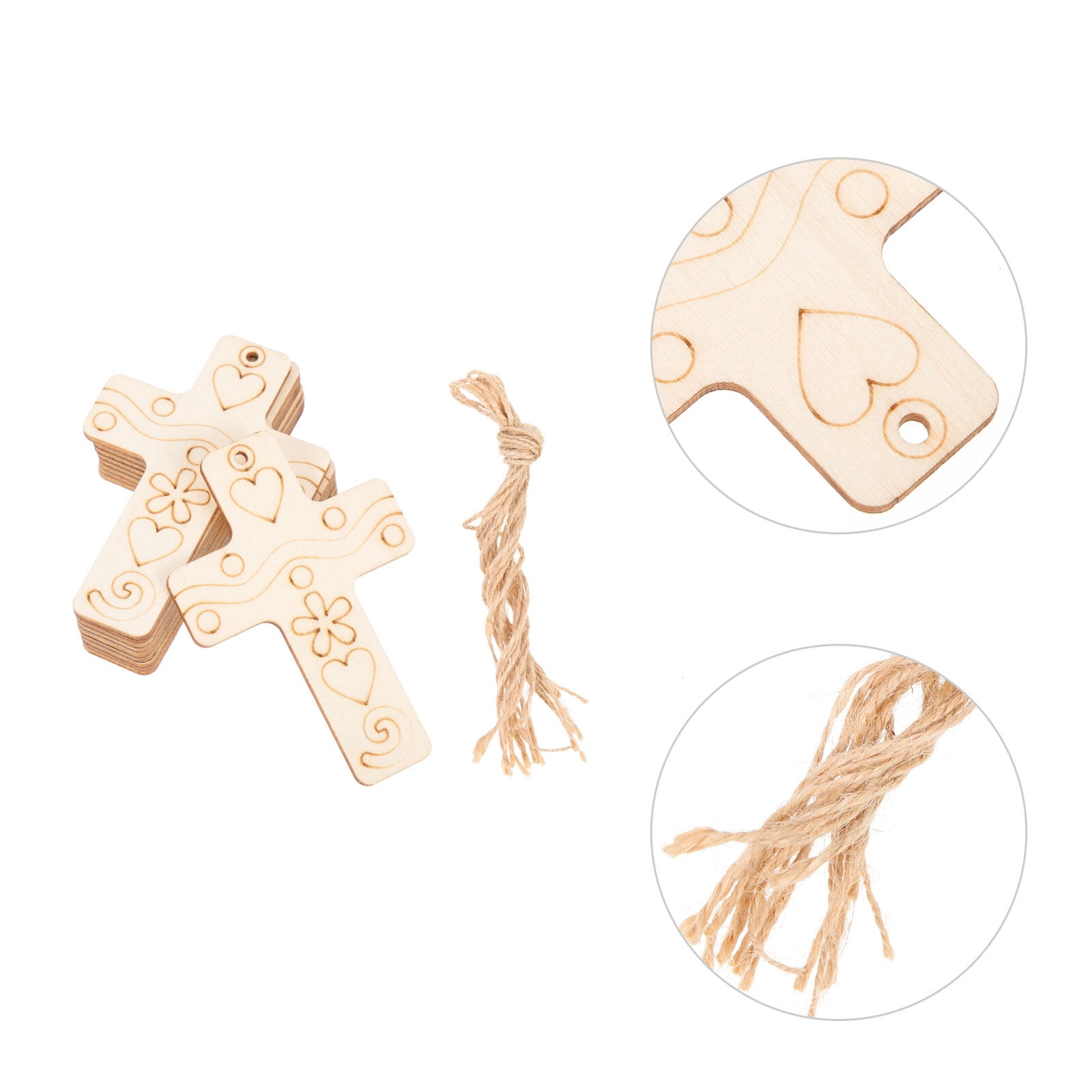 WHAMVOX 50 Sets of DIY Graffiti Wood Chips Kids Hand-painted Craft Toys ...