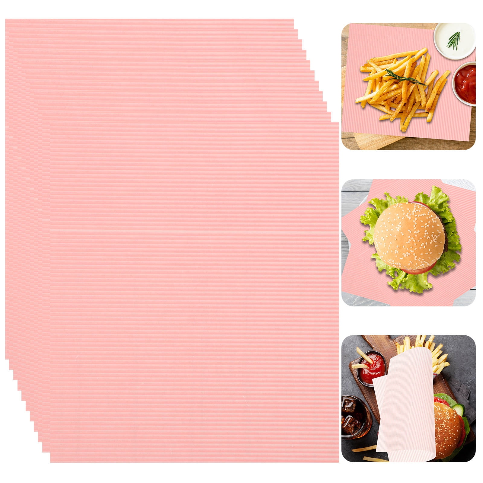 WHAMVOX 50 Sheets Sandwich Packing Paper Home Chips Burger Papers ...