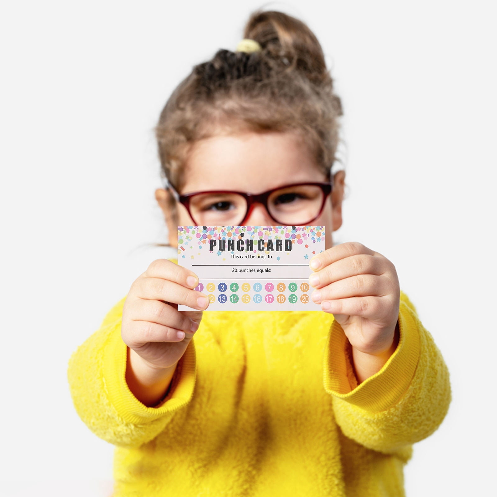 WHAMVOX 50 sheets Cartoon Punch Cards Incentive Reward Cards School ...