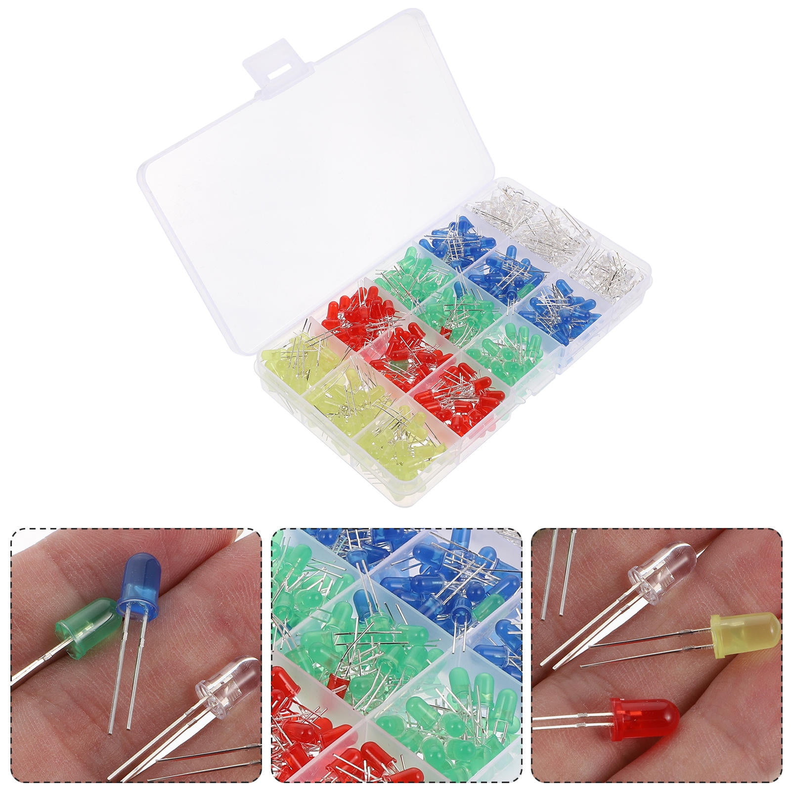 WHAMVOX 500 Pcs Practical LED Diodes Plastic Light Source Super Bright ...