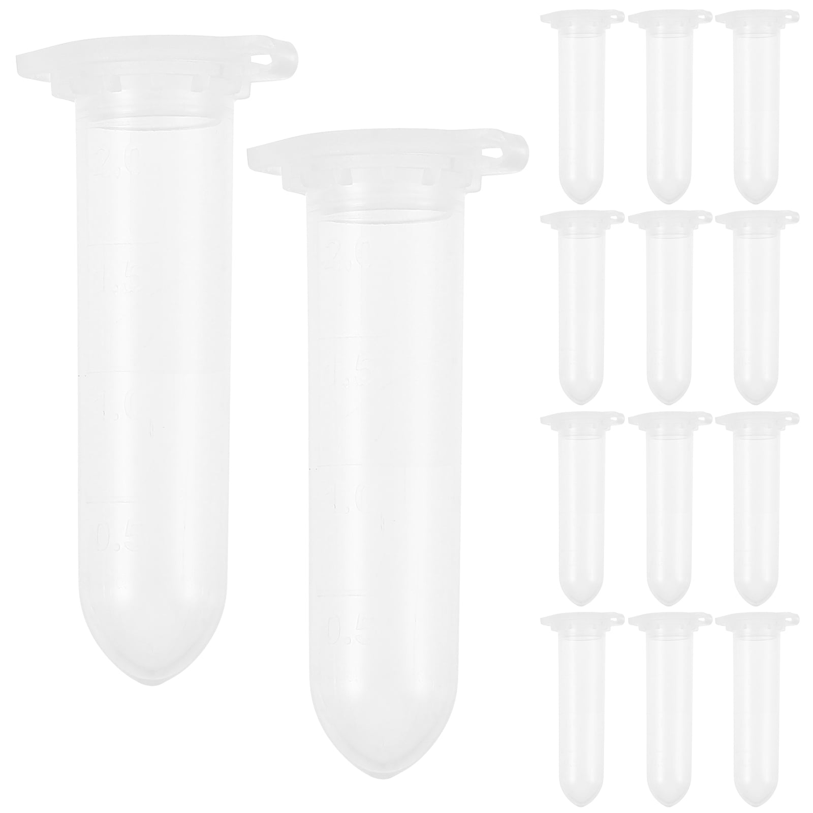 WHAMVOX Tubes PP Transparent for Laboratory Equipment 500Pcs 1.6X0.7In ...