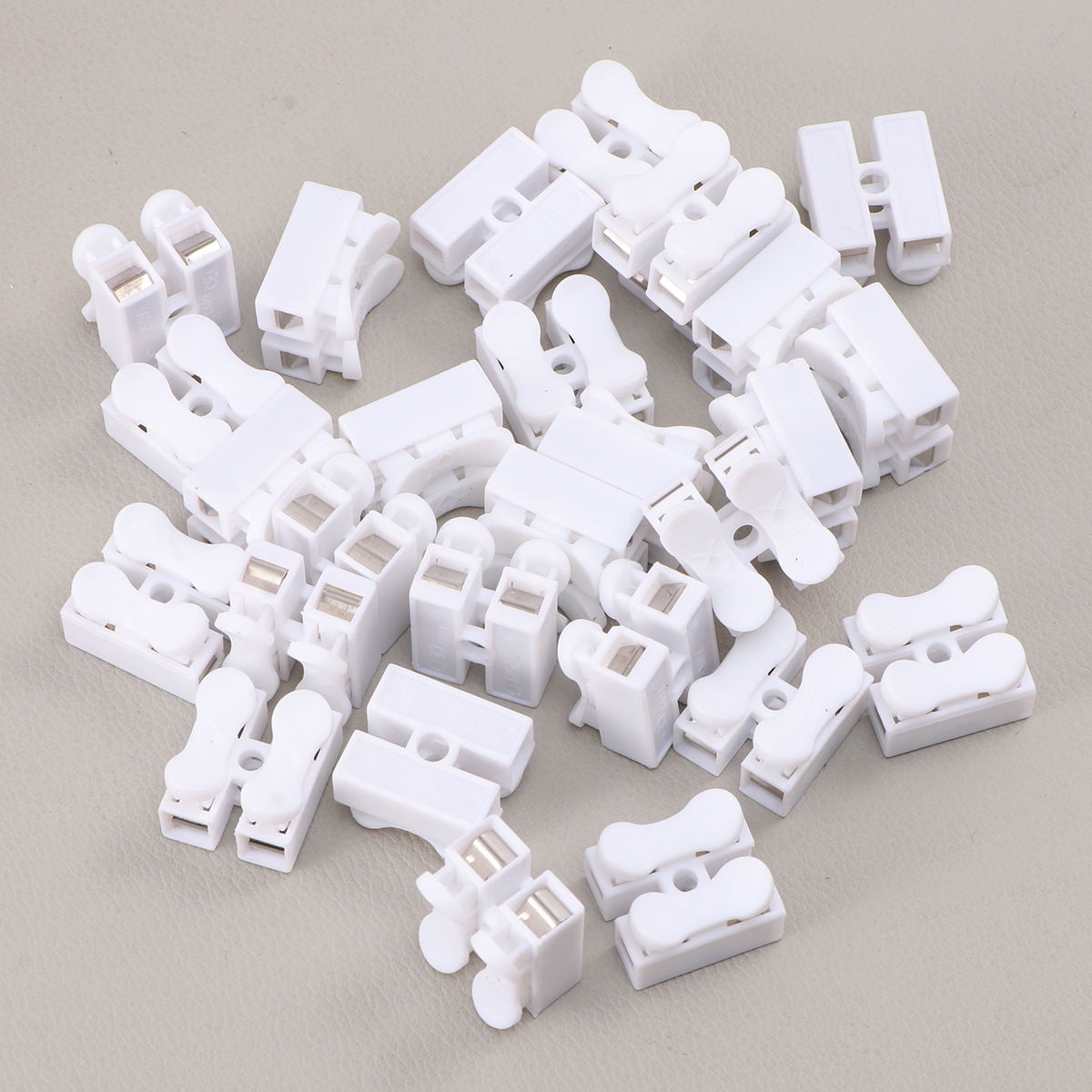 WHAMVOX 50PCS/Set Wire Lamp Push-type Terminal Block Connector Two ...