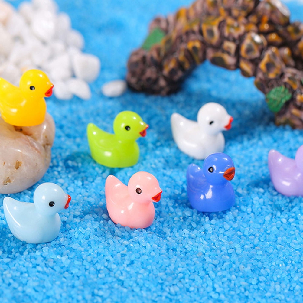 WHAMVOX 50Pcs Mini Resin Ducks Tiny Miniature Duck Resin Duck Figures ...