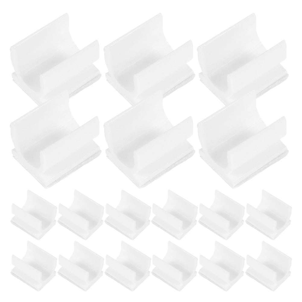WHAMVOX 50Pcs Rectangular Self Adhesive Whiteboard Pen Clips Plastic ...