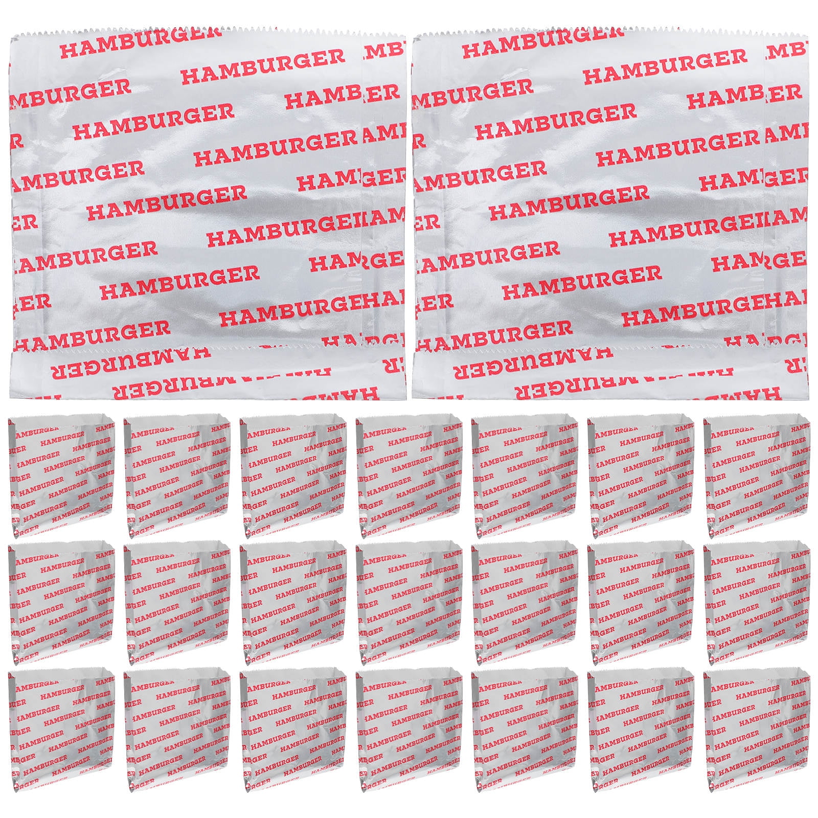 WHAMVOX 50pcs Aluminum Foil Insulated Food Take Out Bag Heat Resistant ...