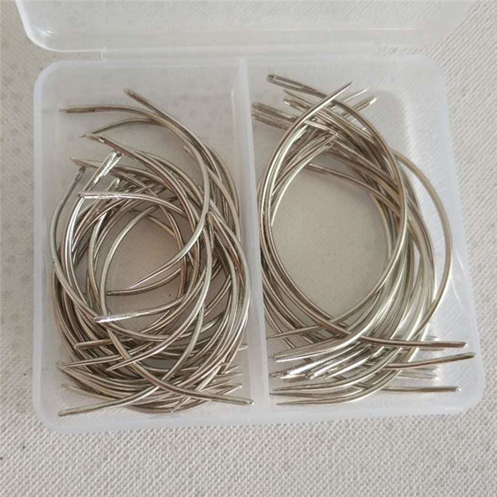 WHAMVOX 50pcs C Type Curved Pin Handmade Curved Pin Boxed Pin Set for ...