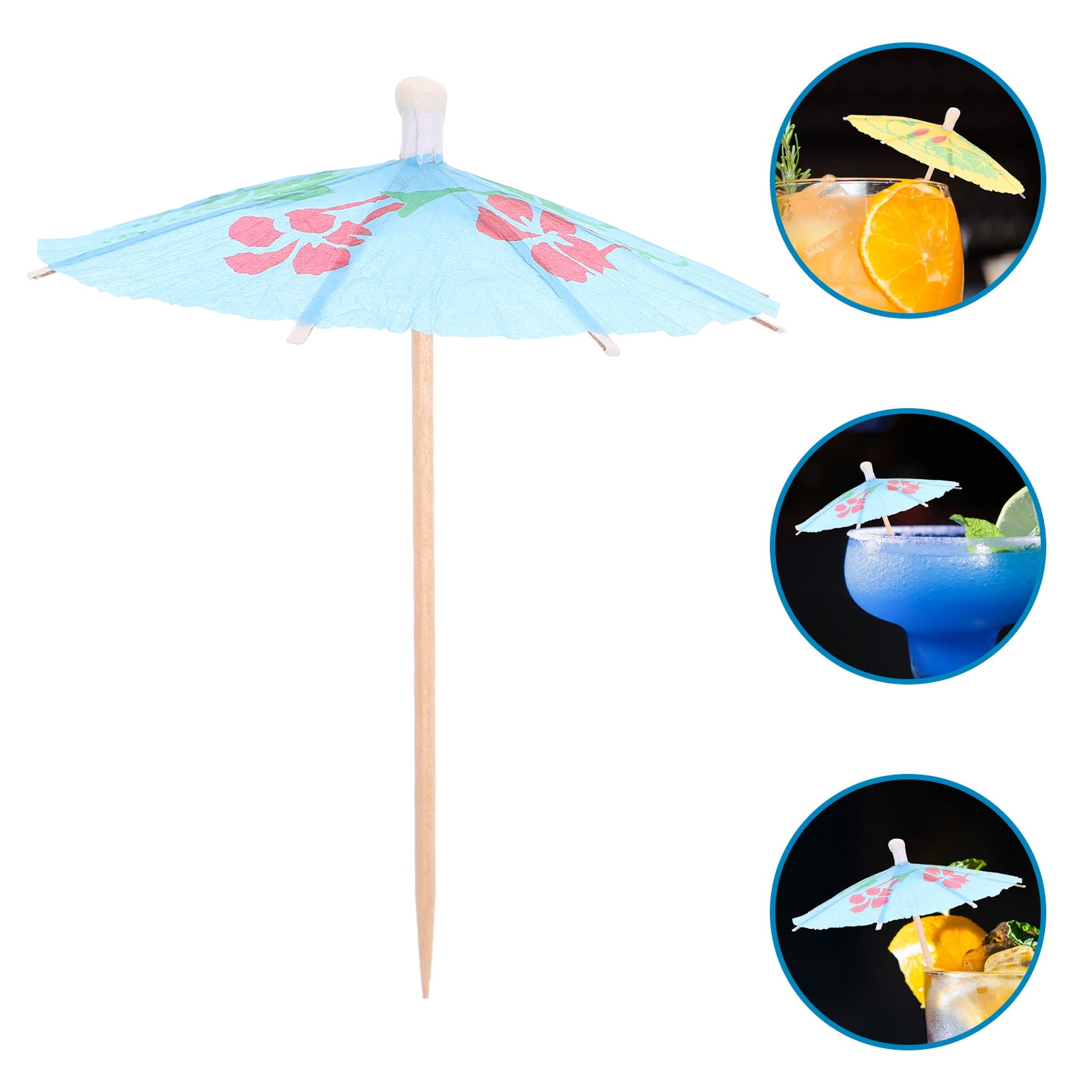 WHAMVOX 50pcs Cocktail Parasol Drink Umbrellas Paper Parasol Picks for ...