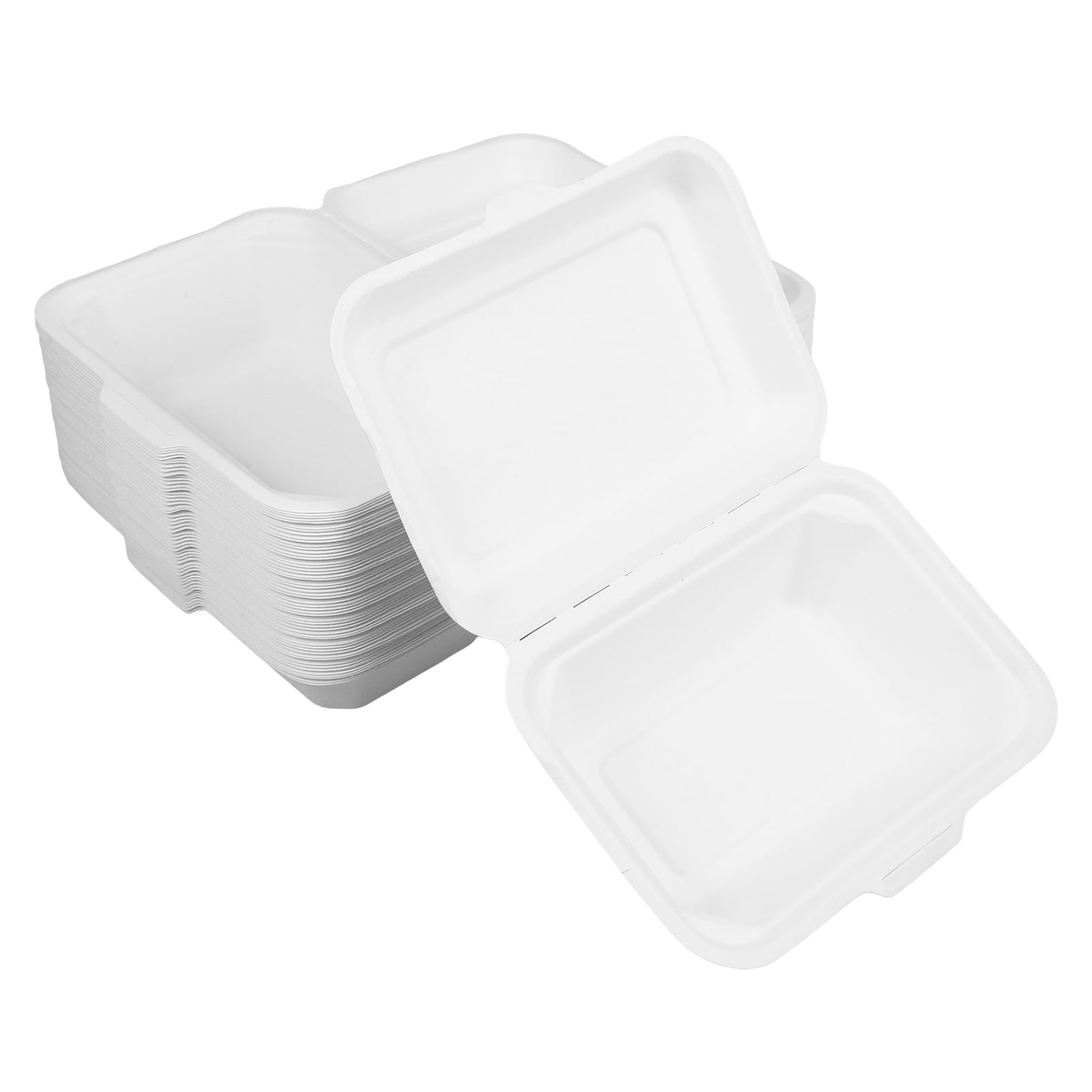 WHAMVOX 50pcs Disposable Takeout Boxes Paper Food Container Packaging ...
