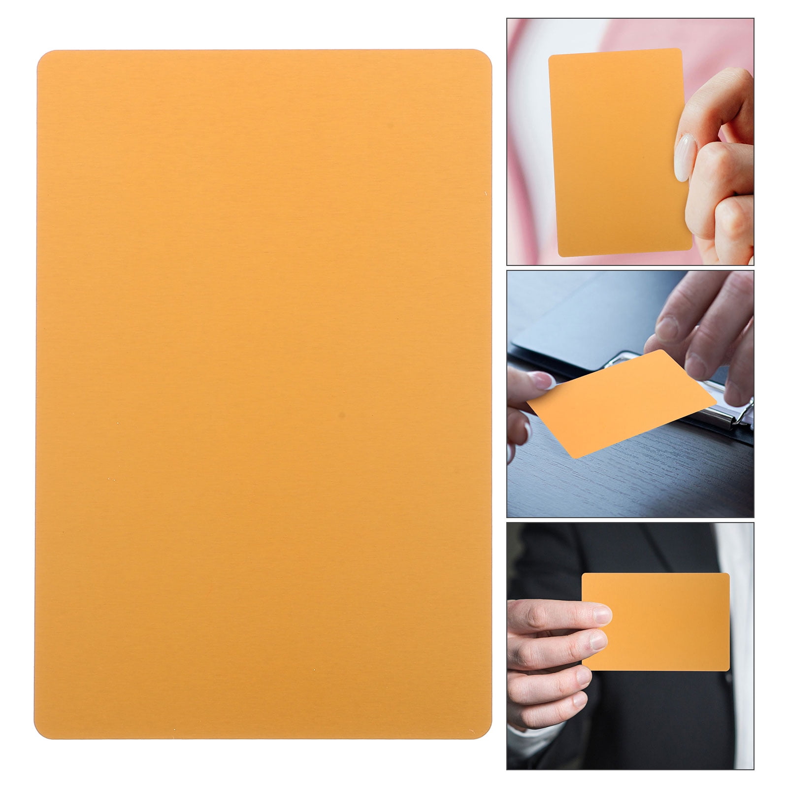 WHAMVOX 50pcs Engraved Business Cards Metal Name Cards Blank Metal ...