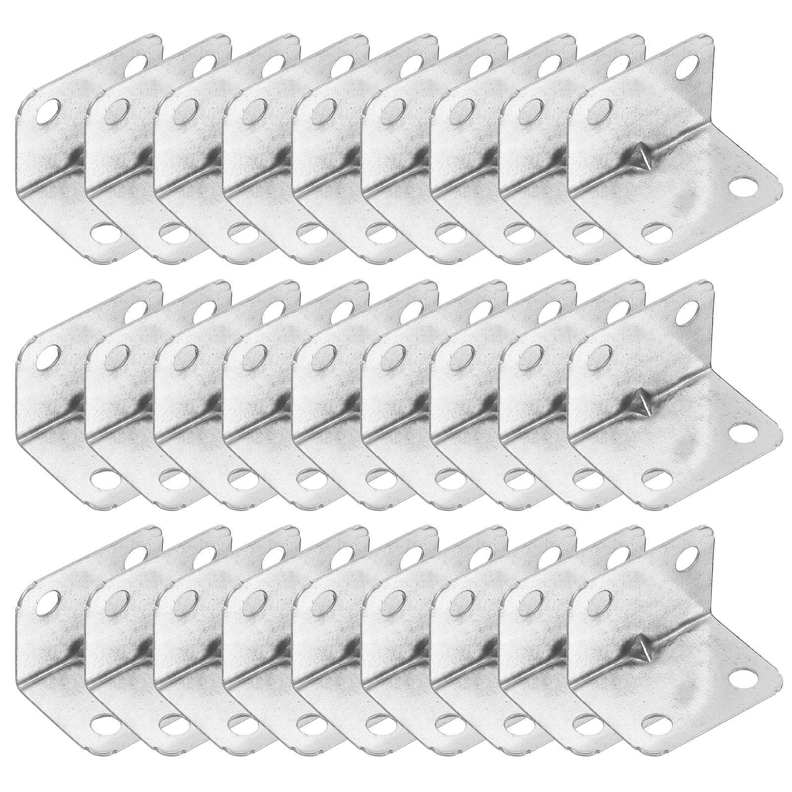 WHAMVOX 50pcs Metal Right Angle Brackets L Shaped Corner Brace Brackets ...