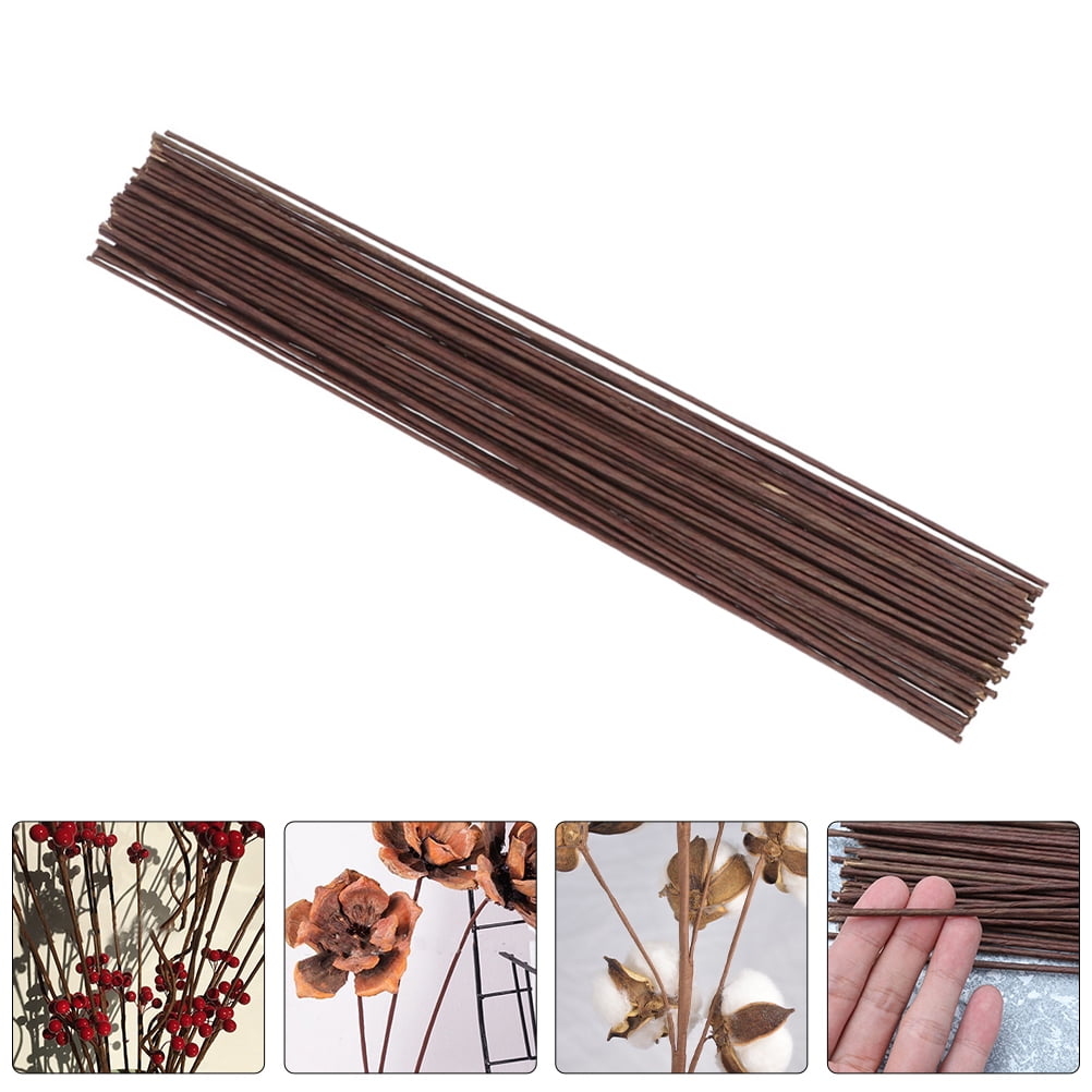 WHAMVOX 50pcs Paper Wrapped Floral Wire Stems Easily Create Stunning ...