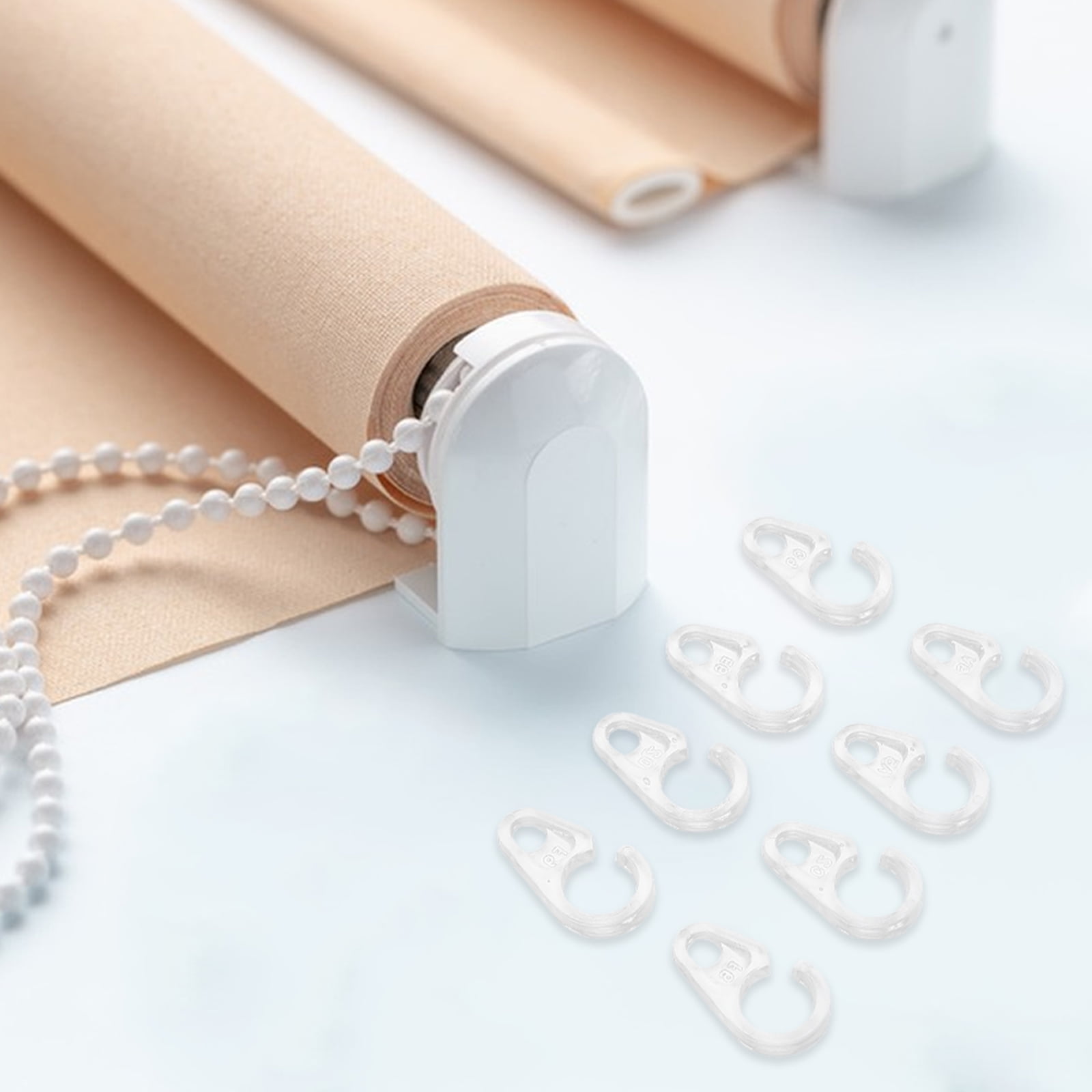 WHAMVOX 50pcs Plastic Curtain Hooks Pinch Curtain Clips Ratchet System ...