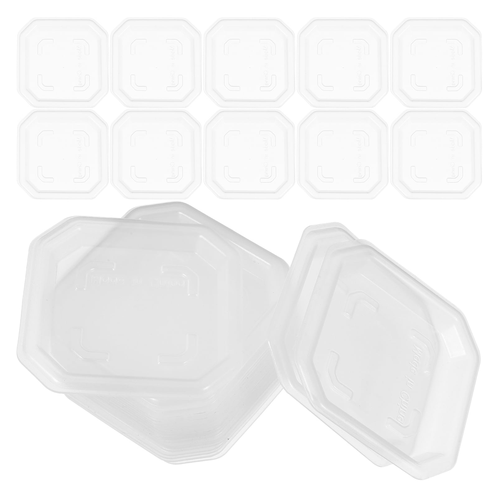 WHAMVOX 50pcs Square Plant Saucer Mini Plastic Flower Pots Trays Water ...