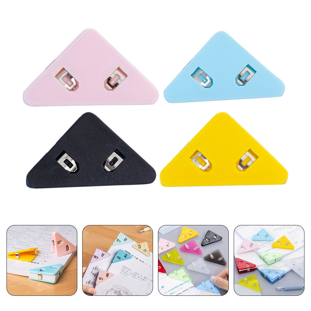 WHAMVOX 50pcs Triangular Corner Page Saver Book Clip Triangle Book Page ...
