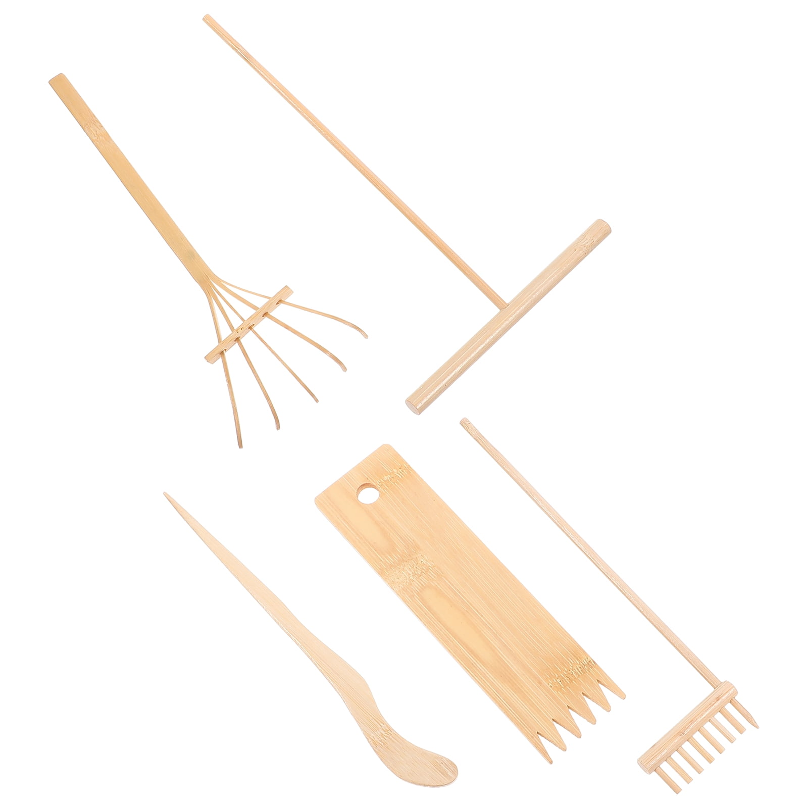 WHAMVOX 5Pcs Zen Garden Tools Bamboo Miniature Rake for Sand Table ...