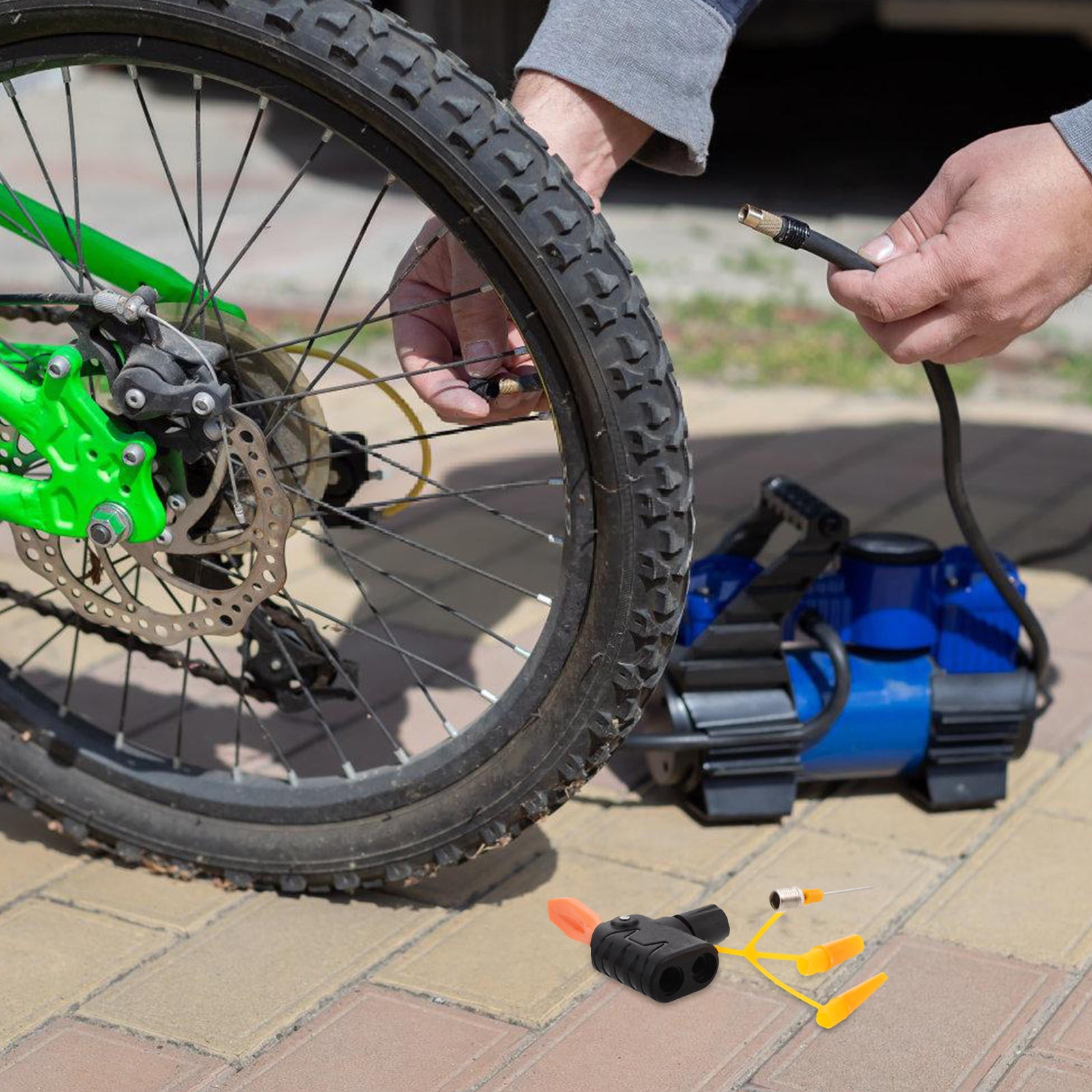 WHAMVOX 5pcs Bike Tire Inflator Adapter Bike Air Nozzle Dual Valve Bike ...