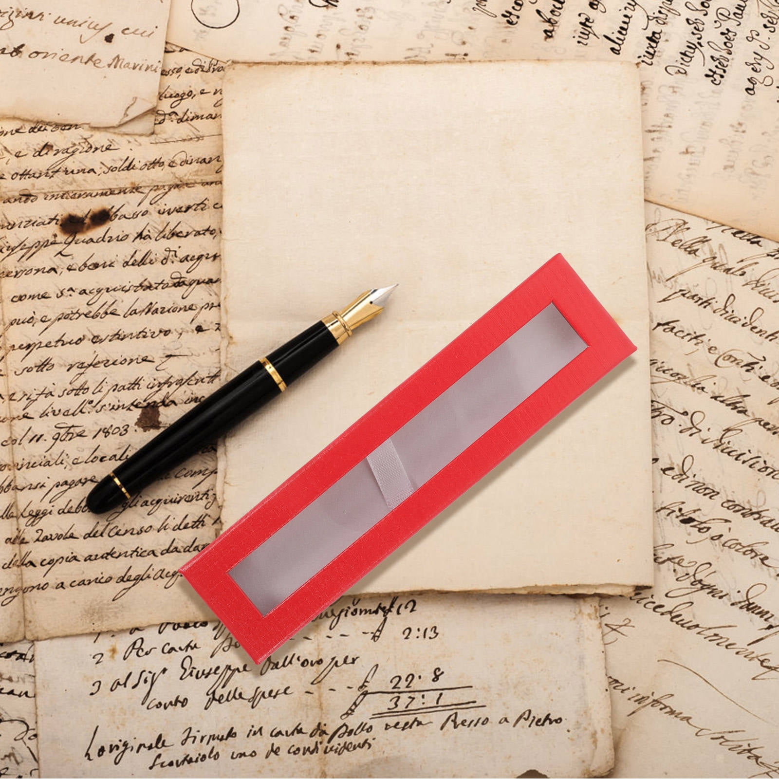 WHAMVOX 5pcs Empty Pen Gift Box Paper Case with Clear Window Pencil ...