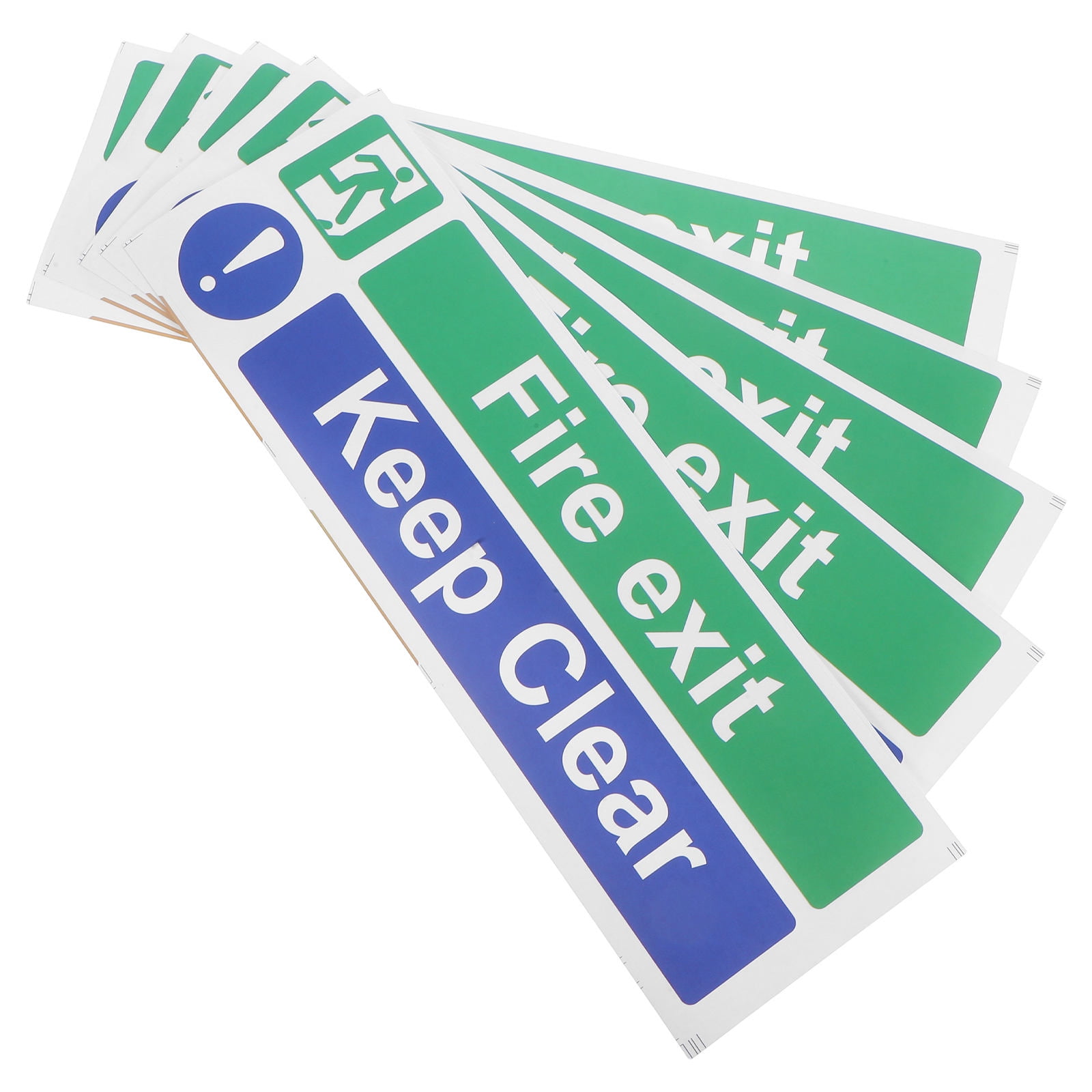 WHAMVOX 5pcs Fire Exit Keep Clear Safety Compliance Label Adhesive Fire ...