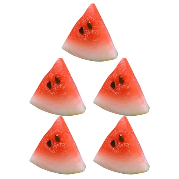 WHAMVOX 5pcs Mini Watermelon Slice Props Doll House Watermelon Slice ...