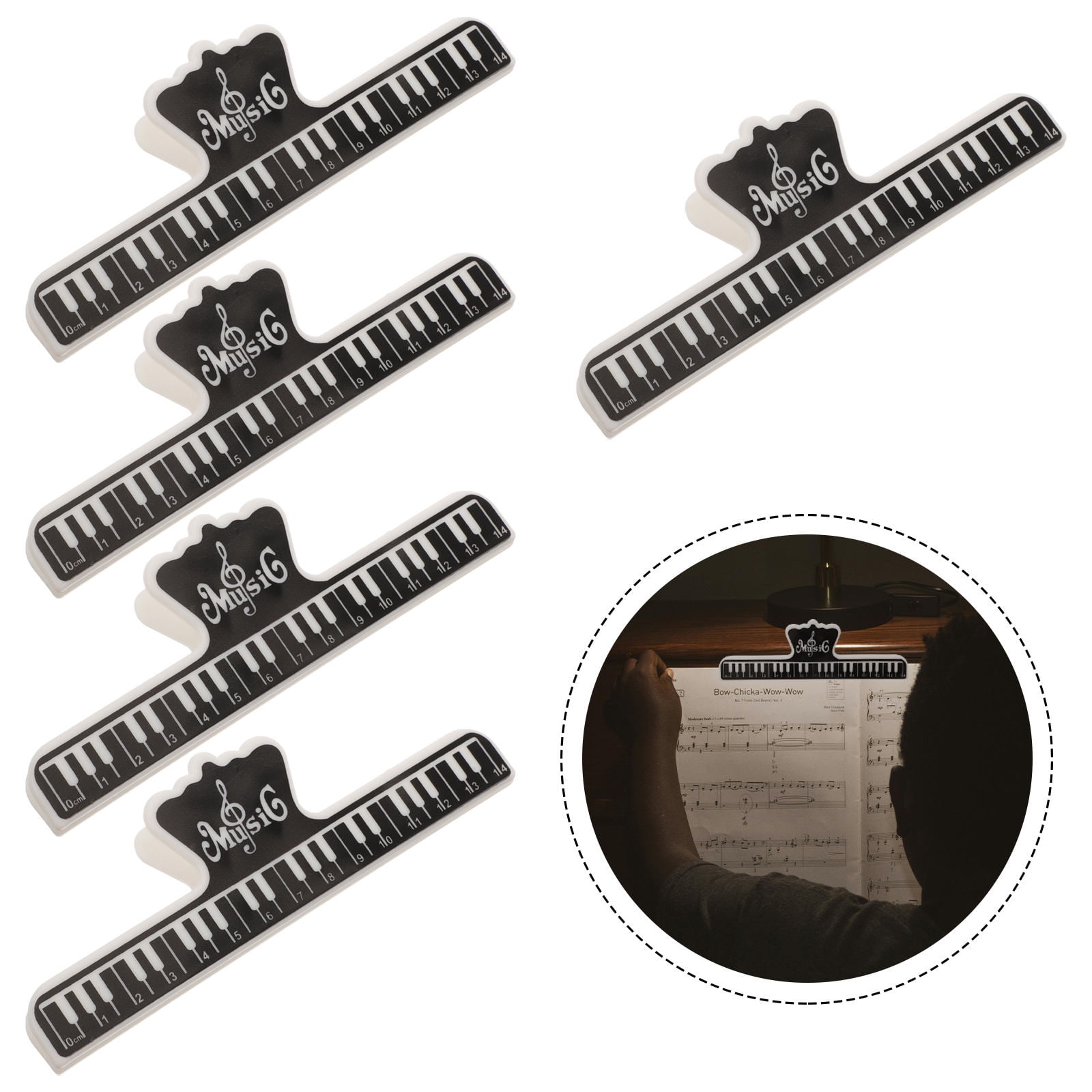 WHAMVOX 5pcs Music Page Sheet Clip Violin Music Score Clip Sheet Music ...
