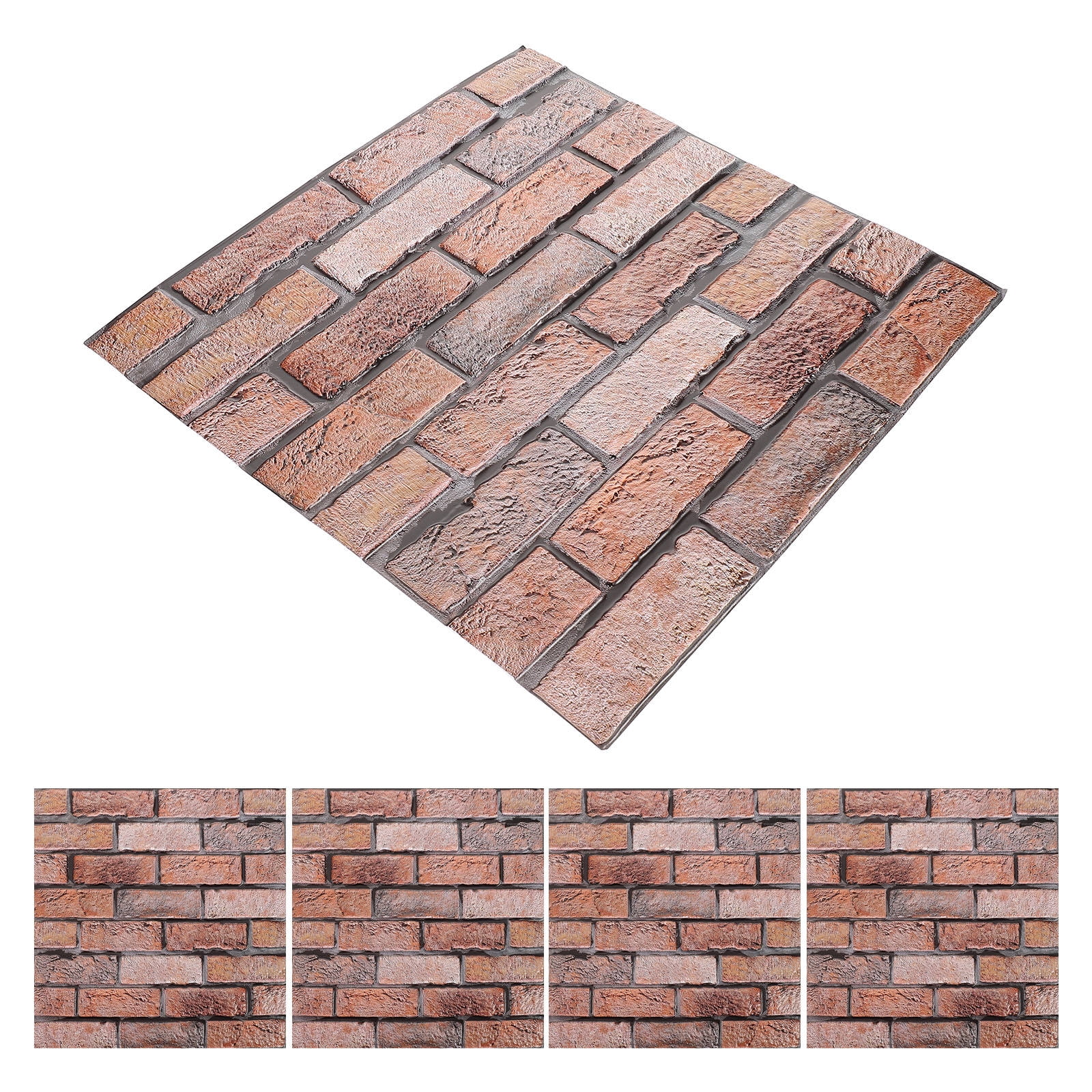 WHAMVOX 5pcs Peel And Stick Wallpaper 3d Brick Removable Sticker Peel ...