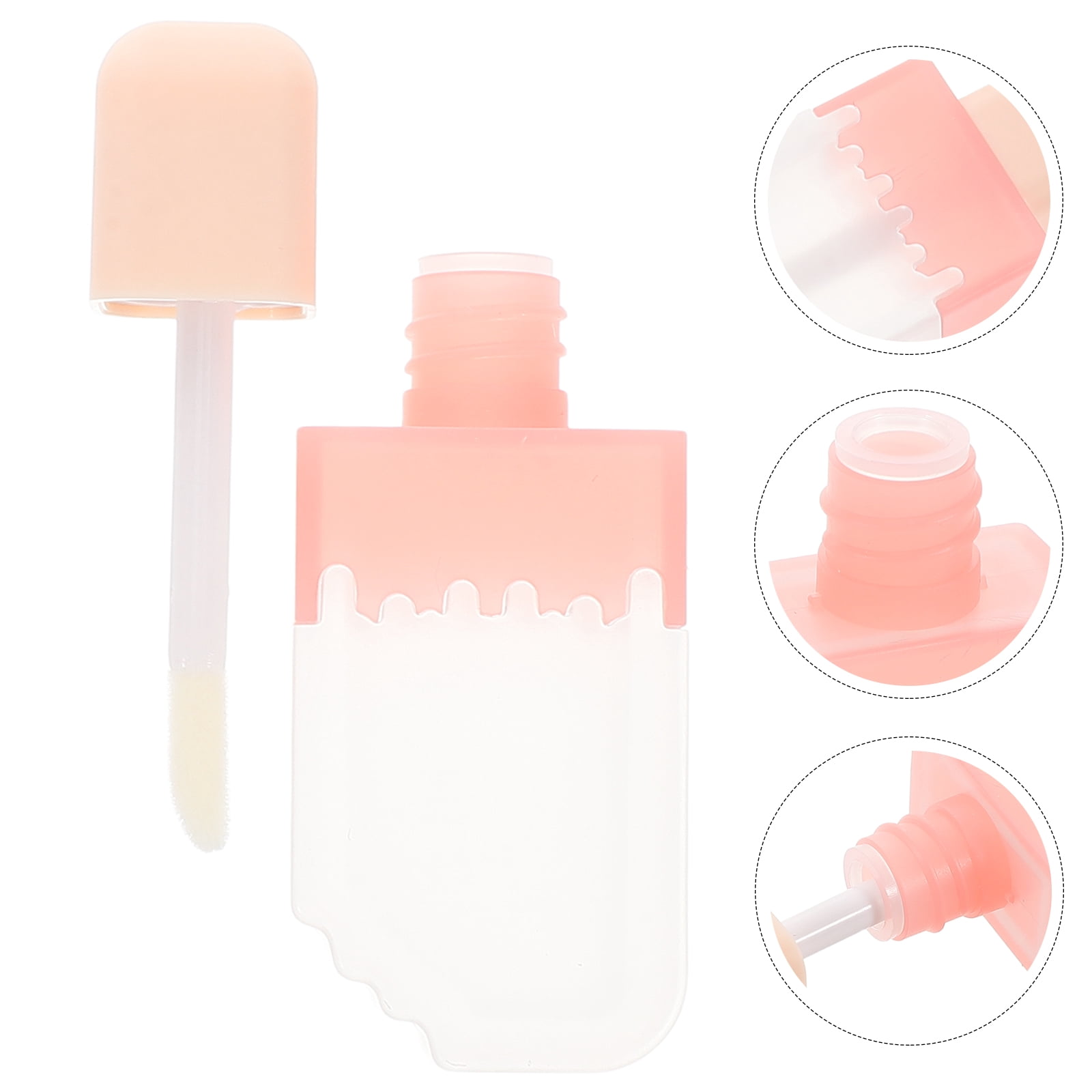 WHAMVOX 5pcs Refillable Lip Gloss Tubes Ice Cream Shaped Lipstick ...