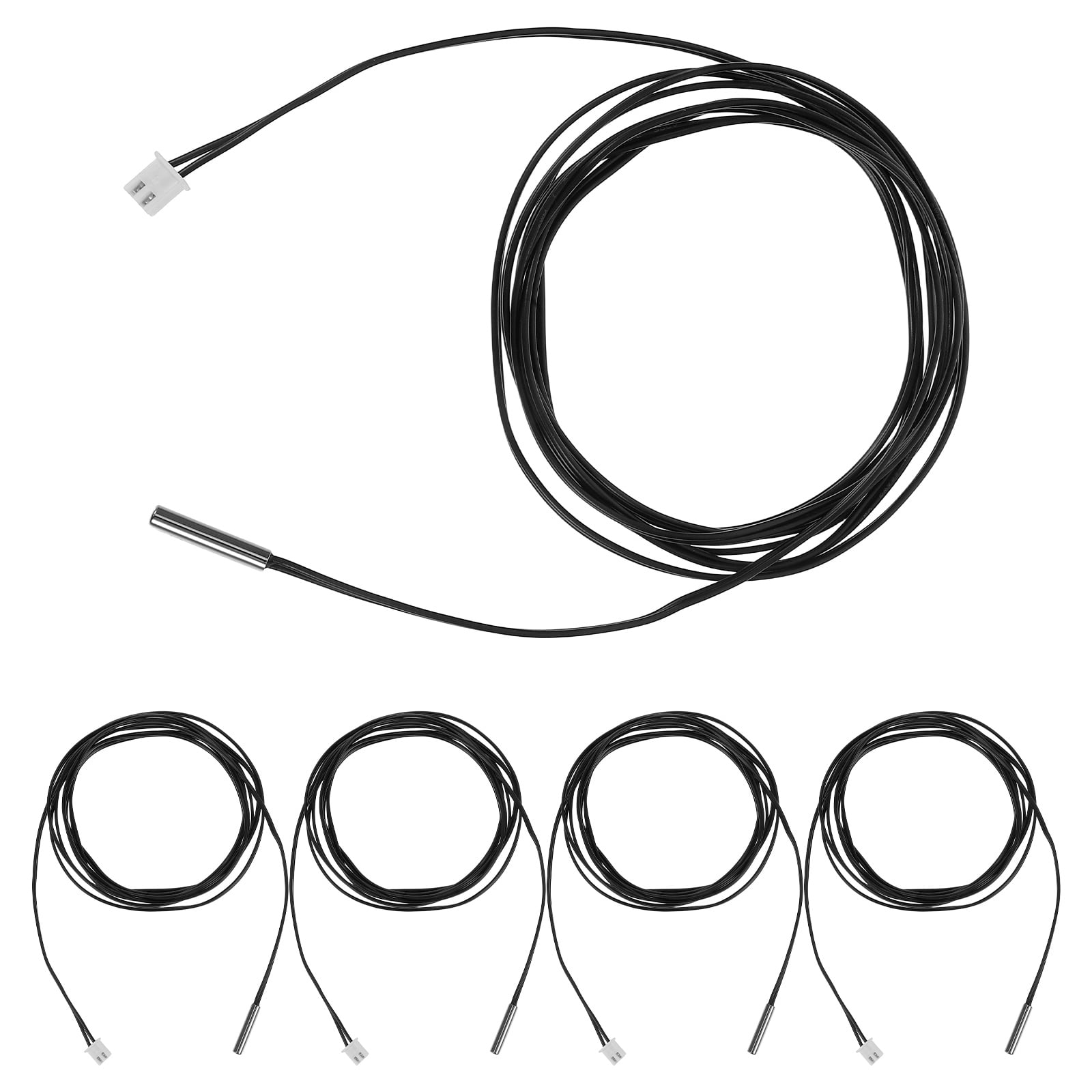 WHAMVOX 5pcs Thermistor Temperature Sensor Probe Flexible Cable For ...
