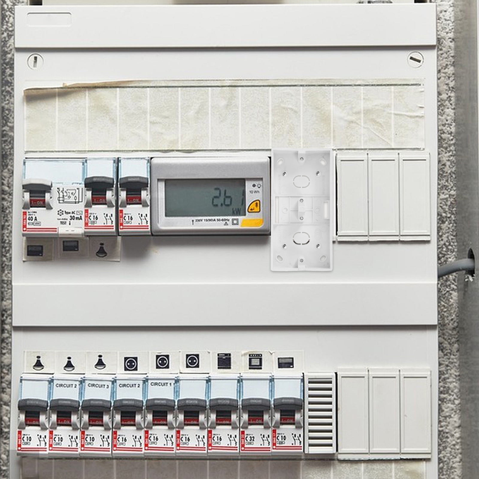 WHAMVOX 5pcs Wall Mount Plastic Outlet Box Electrical Outlet Boxes ...