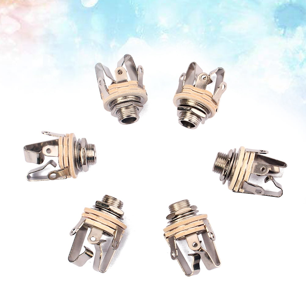 WHAMVOX 6 PCS 1/4 Inch 6.35mm Stereo Guitar Jack Socket Connector ...