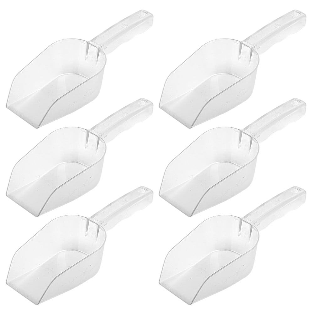 WHAMVOX 6 Pcs Clear Food Scoop French Fries Shovel Party Cylindrical ...