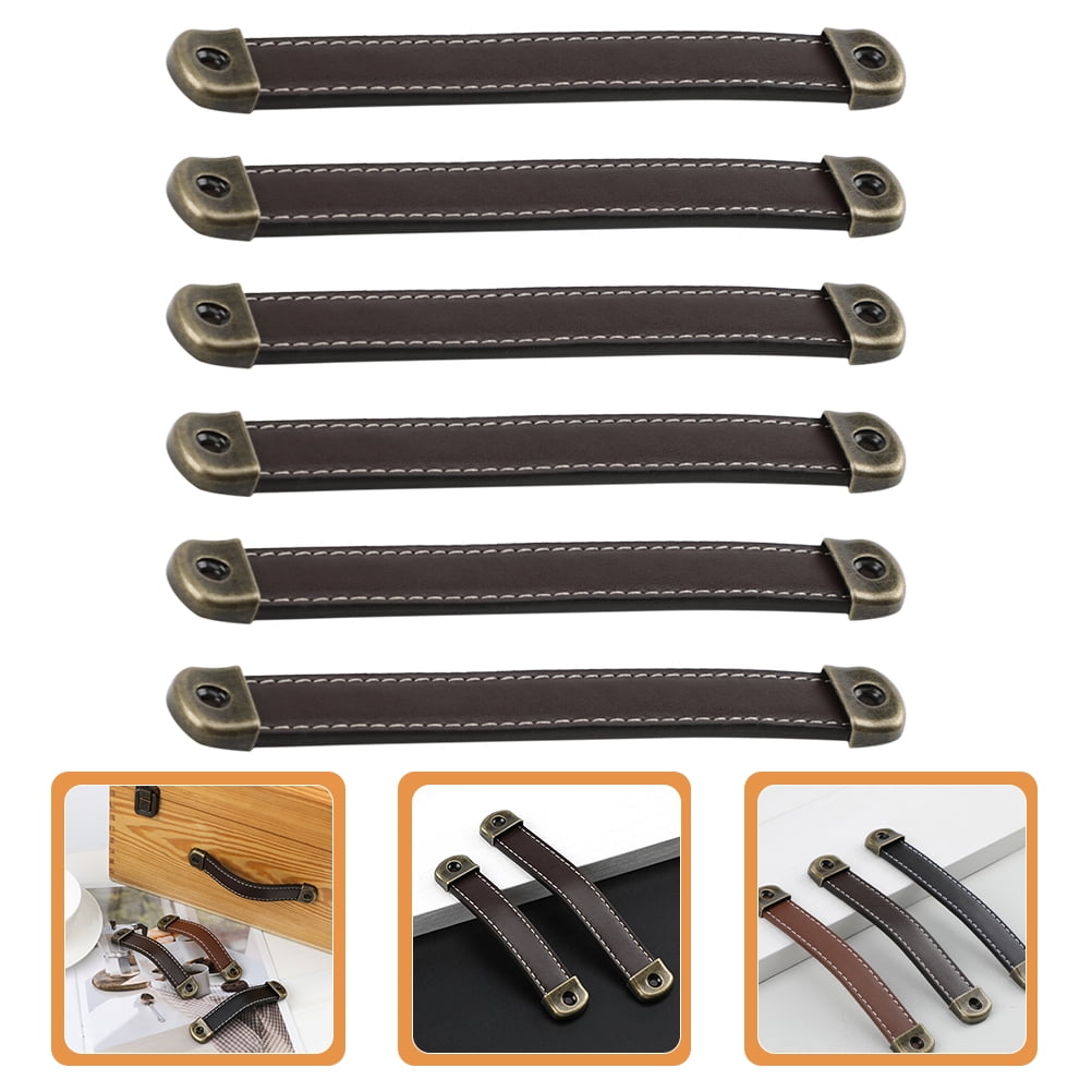 WHAMVOX 6 Pcs Drawer Pull Handles Pulls Cabinets Dresser Dark Brown ...