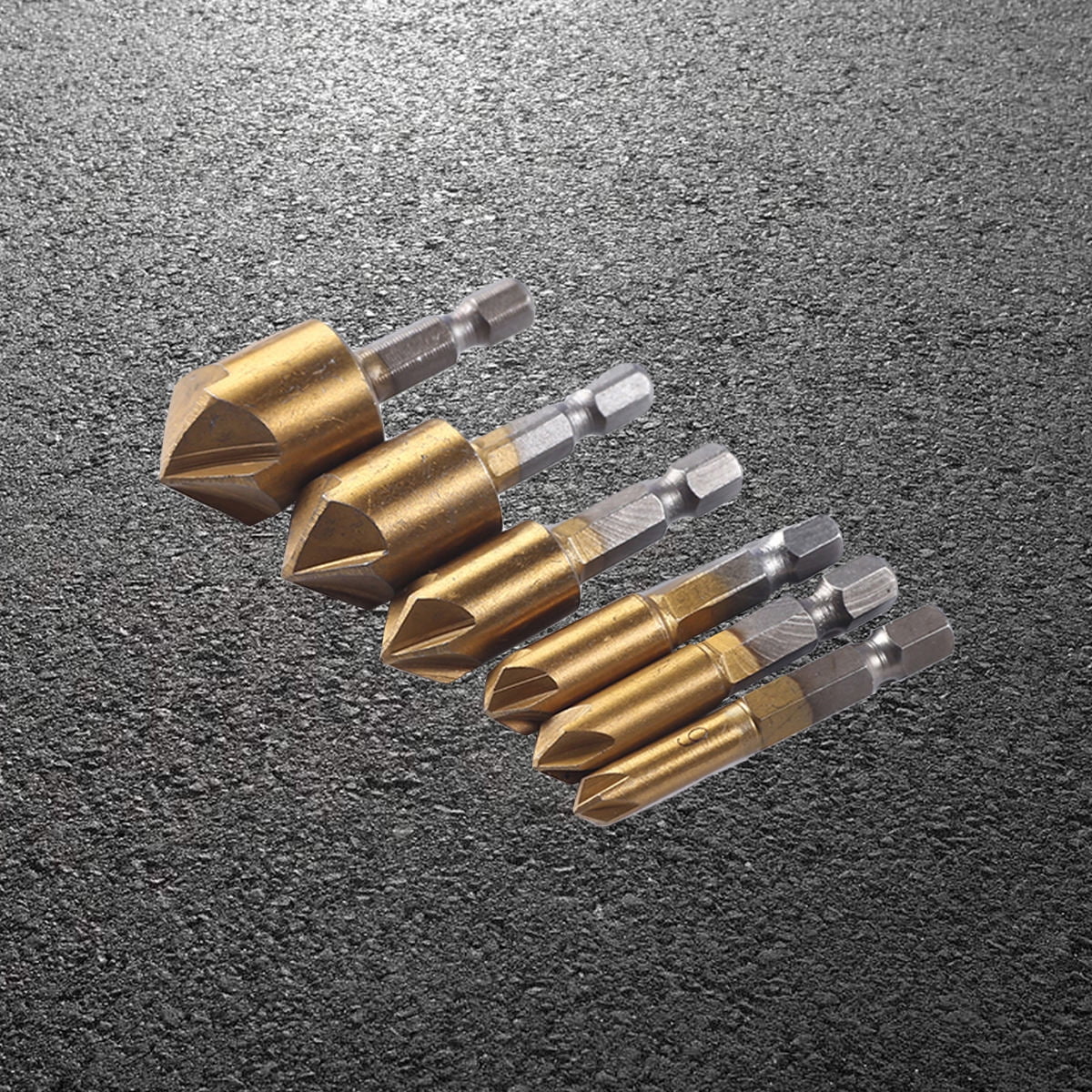 WHAMVOX 6 Pcs High-speed Steel Single-End Countersink Chamfer Tool ...