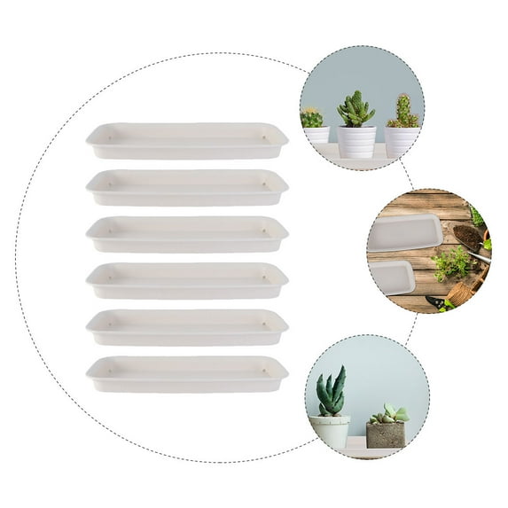 WHAMVOX 6 Pcs Plastic Base Plate Flowerpot Bases Planter Tray Pots for ...