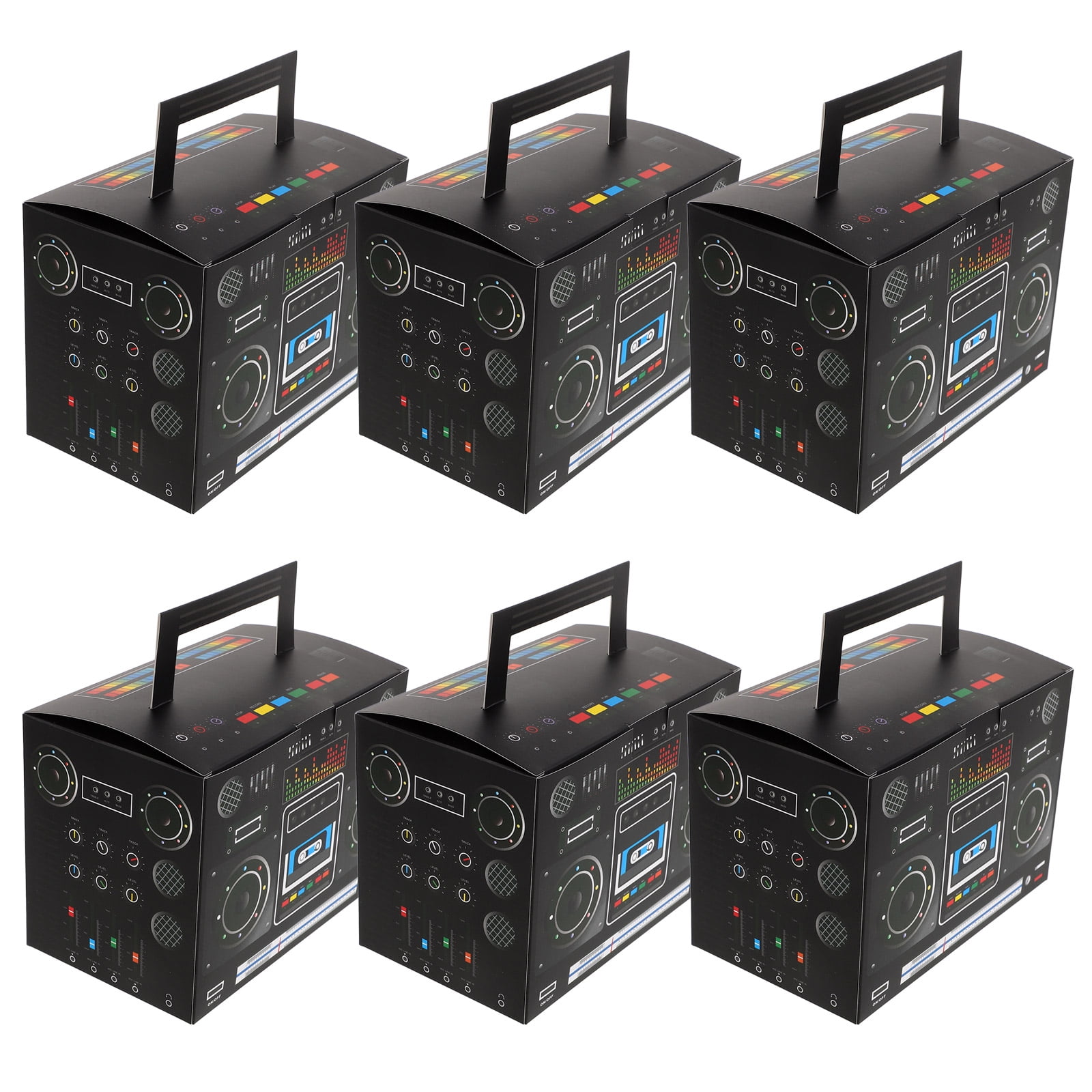 WHAMVOX 6 Pcs Tape Recorder Cake Box Party Favor Boxes 80s Treat ...