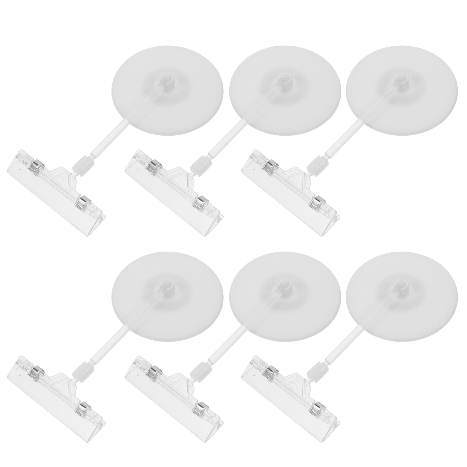 WHAMVOX 6 Pcs Transparent Price Card Holders Sign Clips for Retail ...
