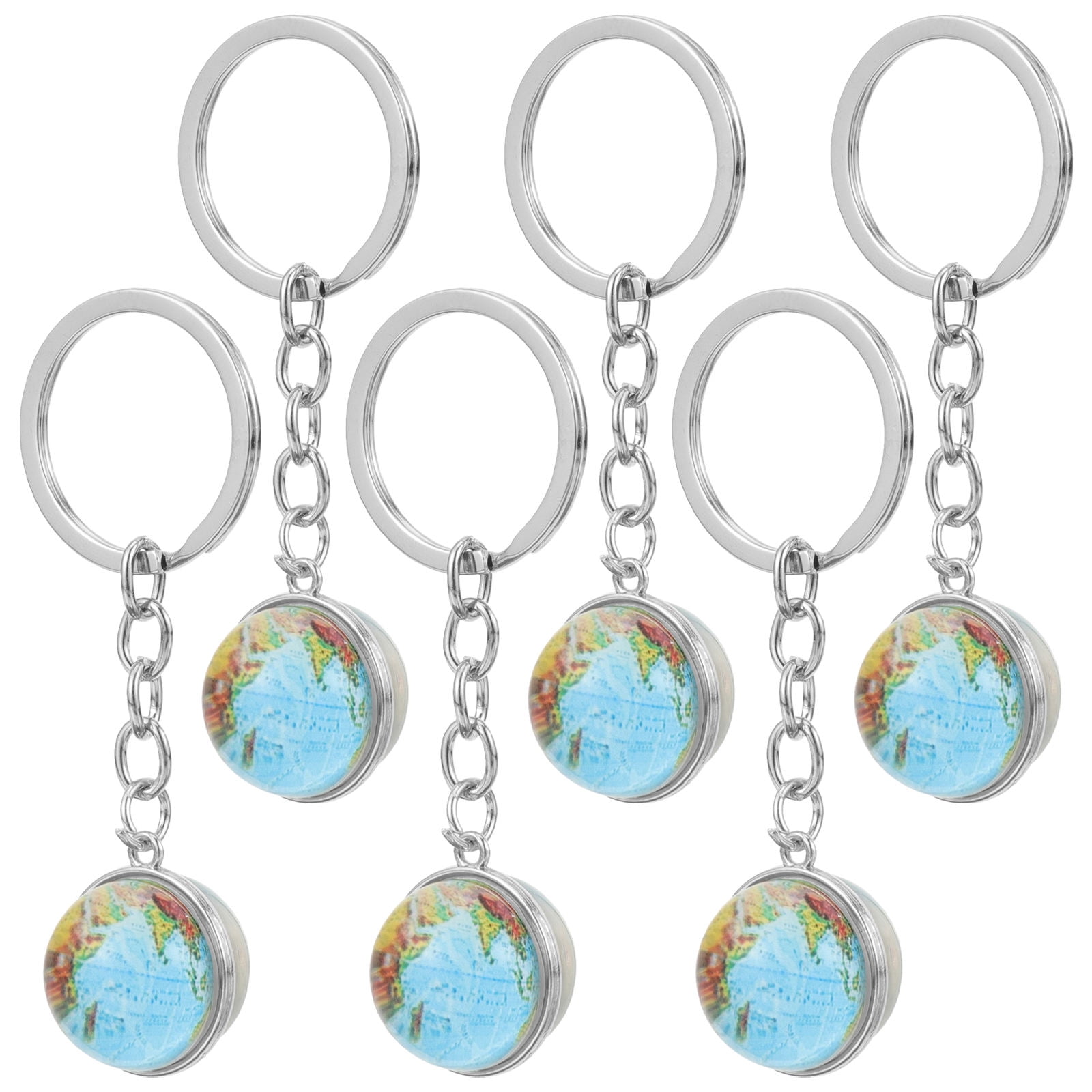 WHAMVOX 6 Pcs World Kid Globe Keychain Novelty for Adults Miss Child ...