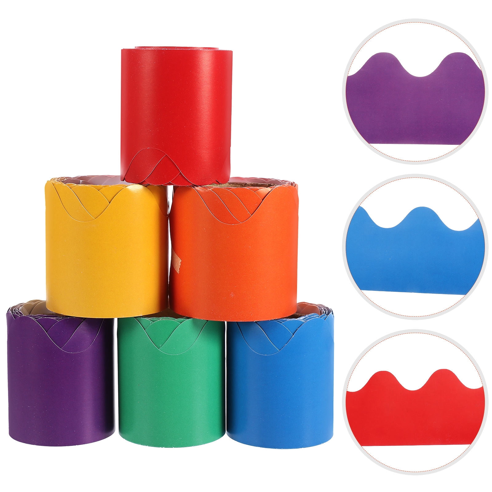 WHAMVOX 6 Rolls School Girl Style Border Classroom Stickers Bulletin ...