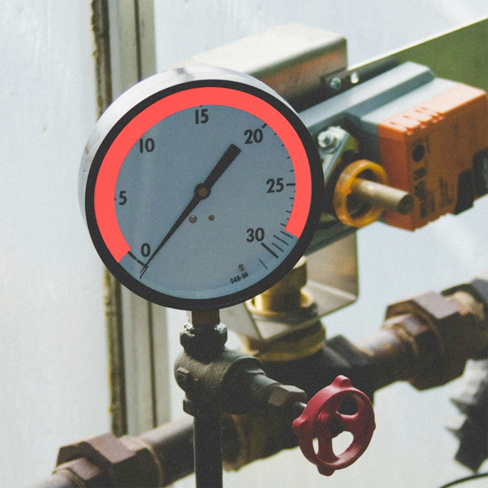 WHAMVOX 6 Sheets Pressure Gauge Identification Stickers Reflective ...