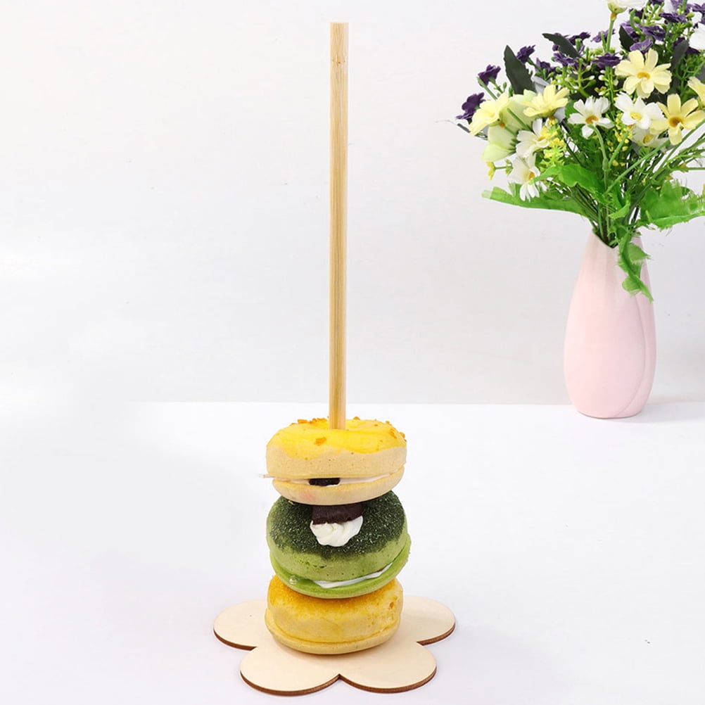 WHAMVOX 6 sets of Wooden Donut Display Stand Holder Detachable Doughnut ...