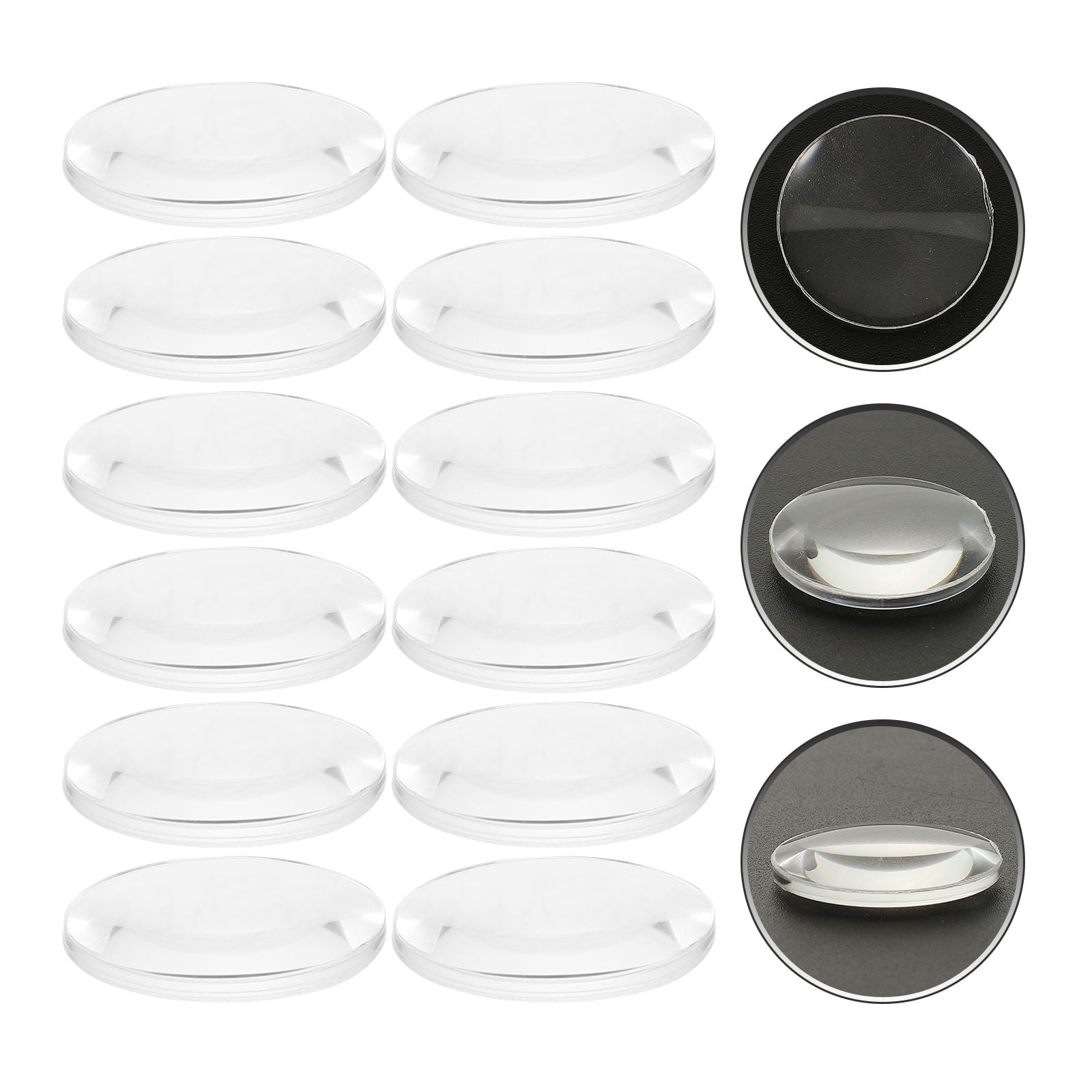 WHAMVOX Convex Lens Acrylic Clear Optical Teaching 60Set For Classroom ...