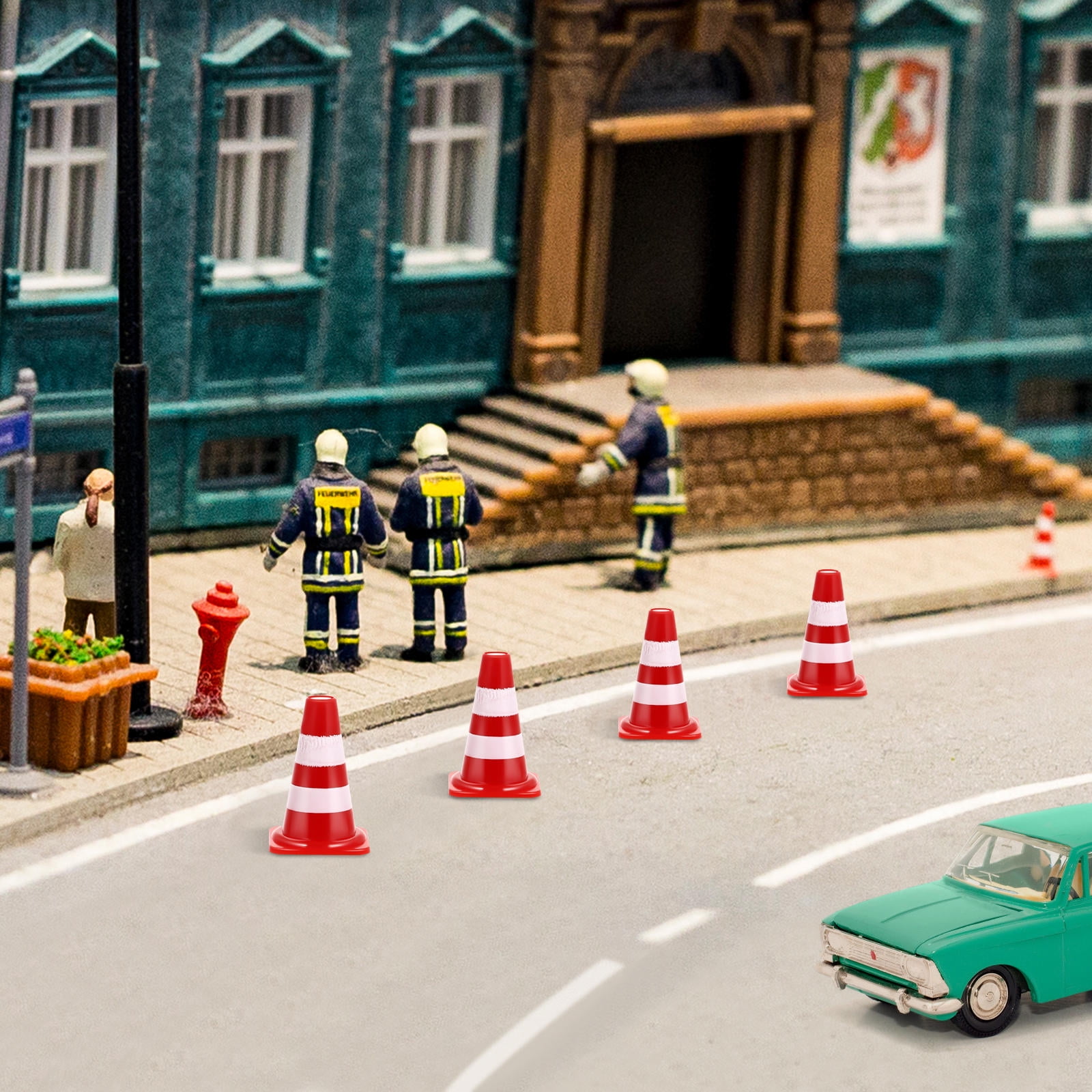 WHAMVOX 60 Pcs Traffic Cognitive Toys Mini Construction Cones Signs for ...
