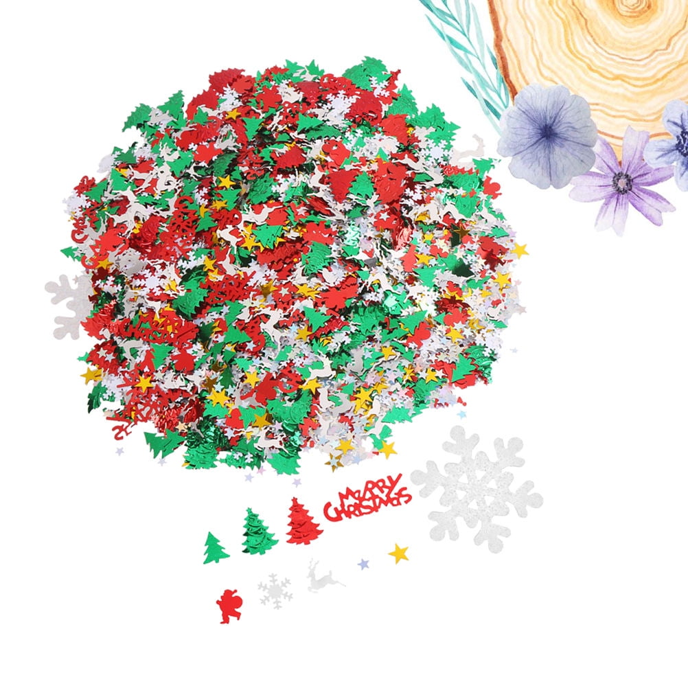 WHAMVOX 60G 10 Styles Christmas Santa Claus Snowman Elk Confetti ...