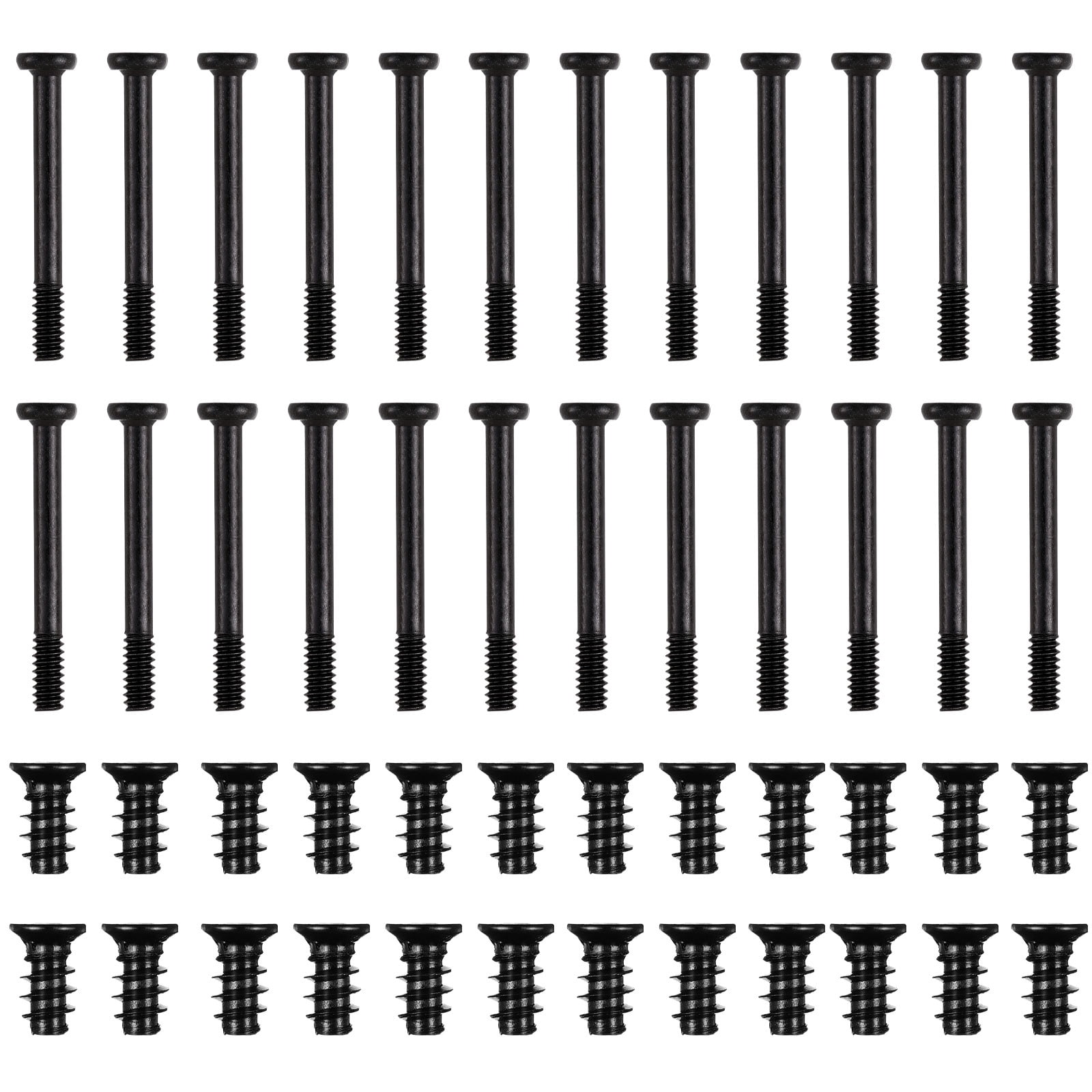 WHAMVOX 60Pcs Pc Case Screws Kit Black Carbon Steel Flat Head for ...