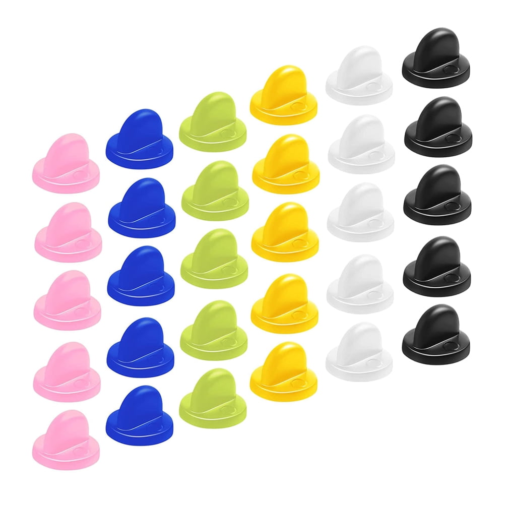 WHAMVOX 60Pcs Pin Back Lock Clamp Replaceable Pin Back Heart Shape ...