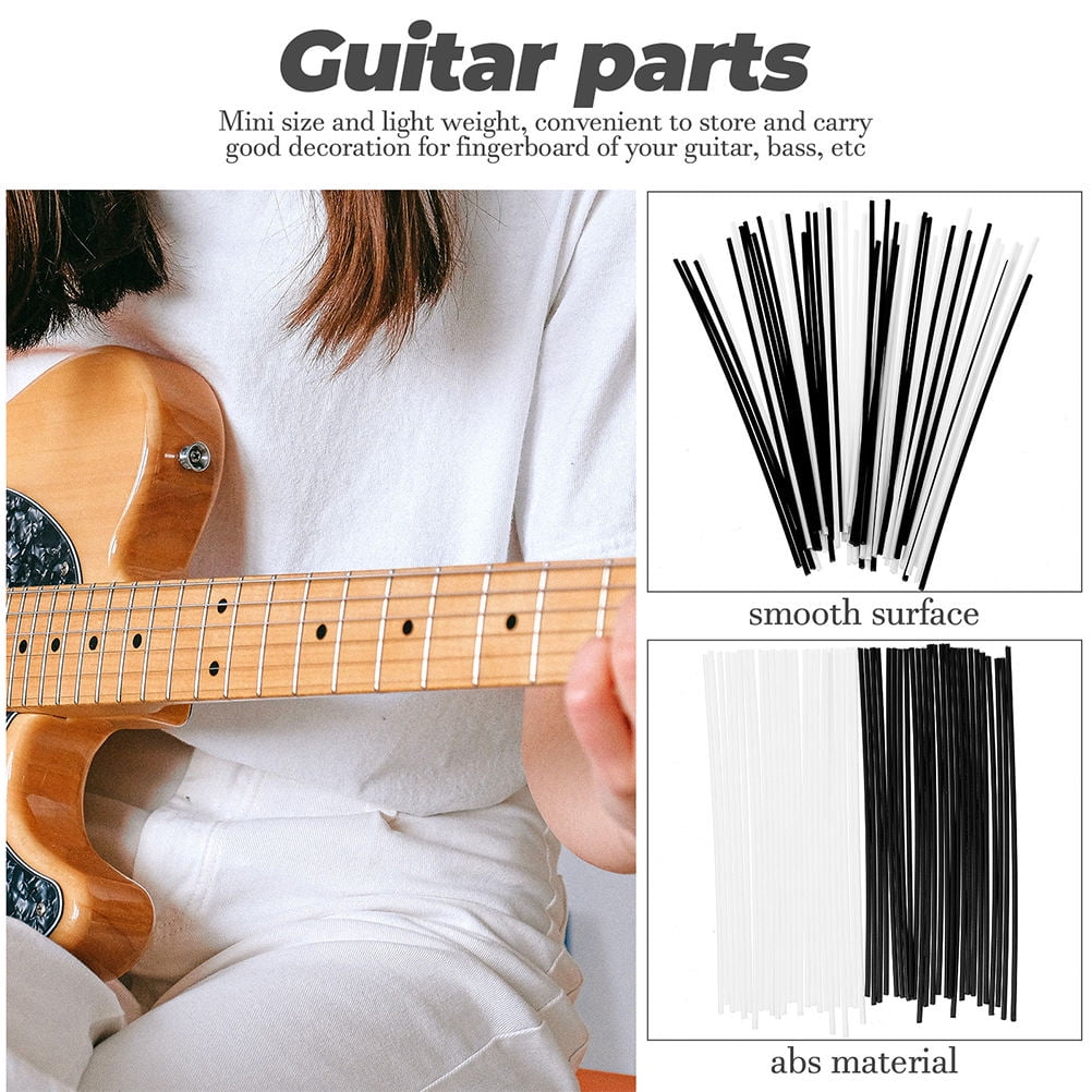 WHAMVOX Guitar Fretboard Fingerboard Side Dot Abs White Round Shape ...