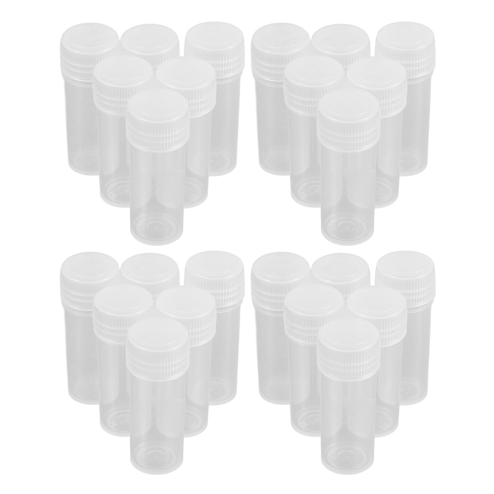 WHAMVOX 60pcs Plastic Freezing Tubes with Screw Cap Clear Plastic Test ...