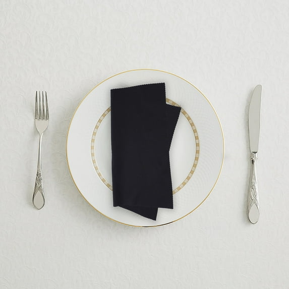WHAMVOX 6Pcs Black Cloth Napkins for Indoor and Outdoor Table 19x19in ...