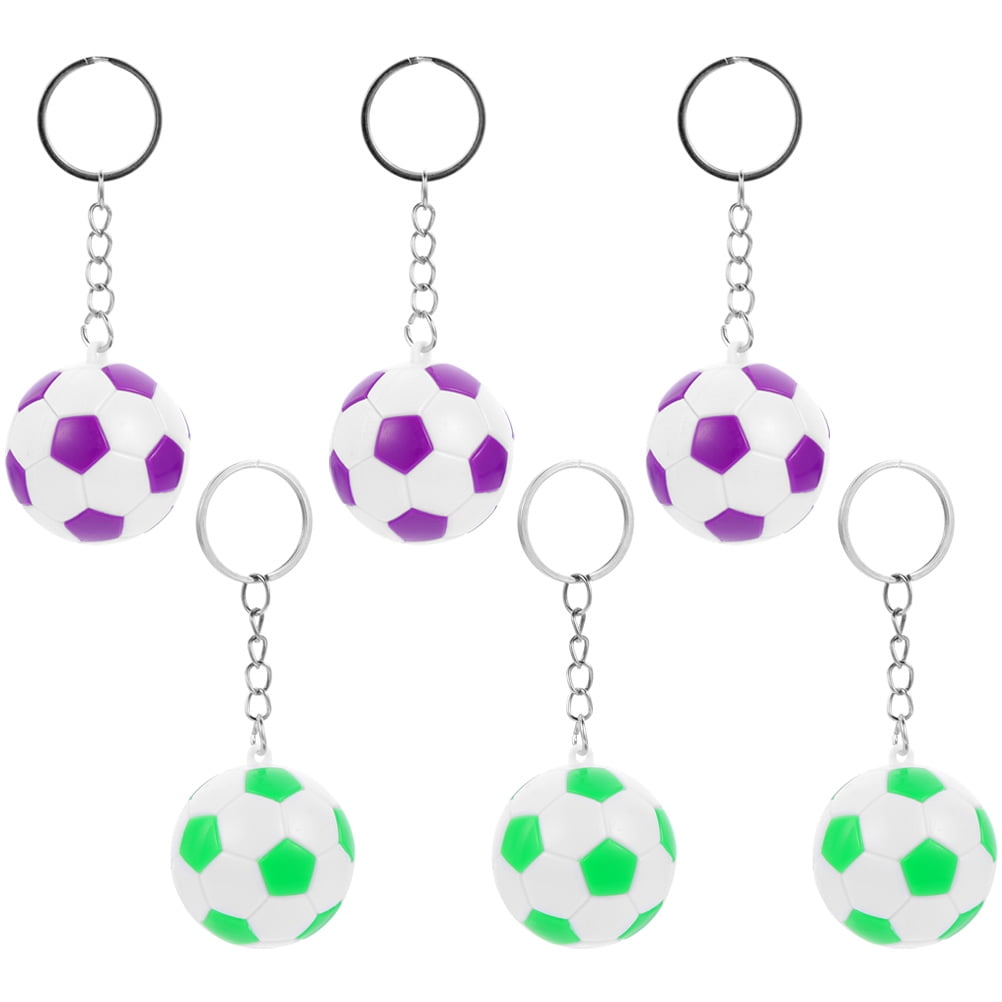 WHAMVOX 6Pcs Football Keyrings for Girls and Sports Fans in Metal ...