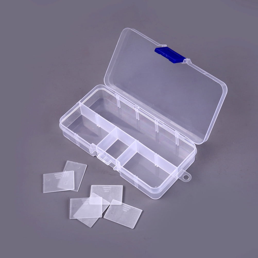 WHAMVOX 6Pcs Organizer Box Transparent Rectangular Container Parts Box ...