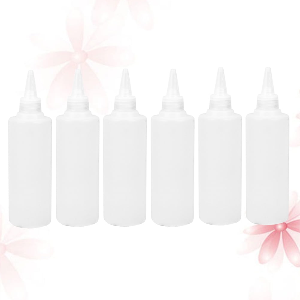 WHAMVOX 6Pcs Precision Tip Applicator Bottle Clear White Pe Plastic ...